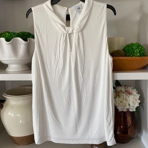 CAbi | Tops | Cabi Province Tank 5756 White Large Nwt | Poshmark